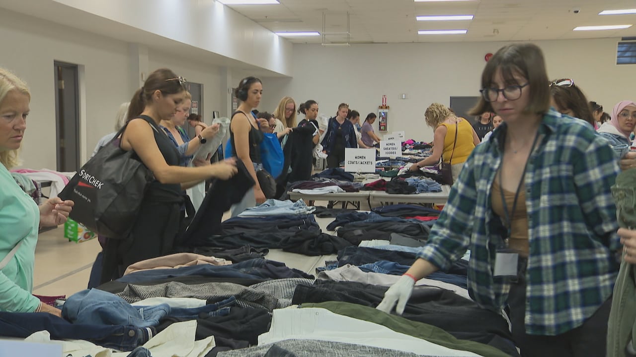 Hundreds gathered for an annual fall clothing swap in support of charity