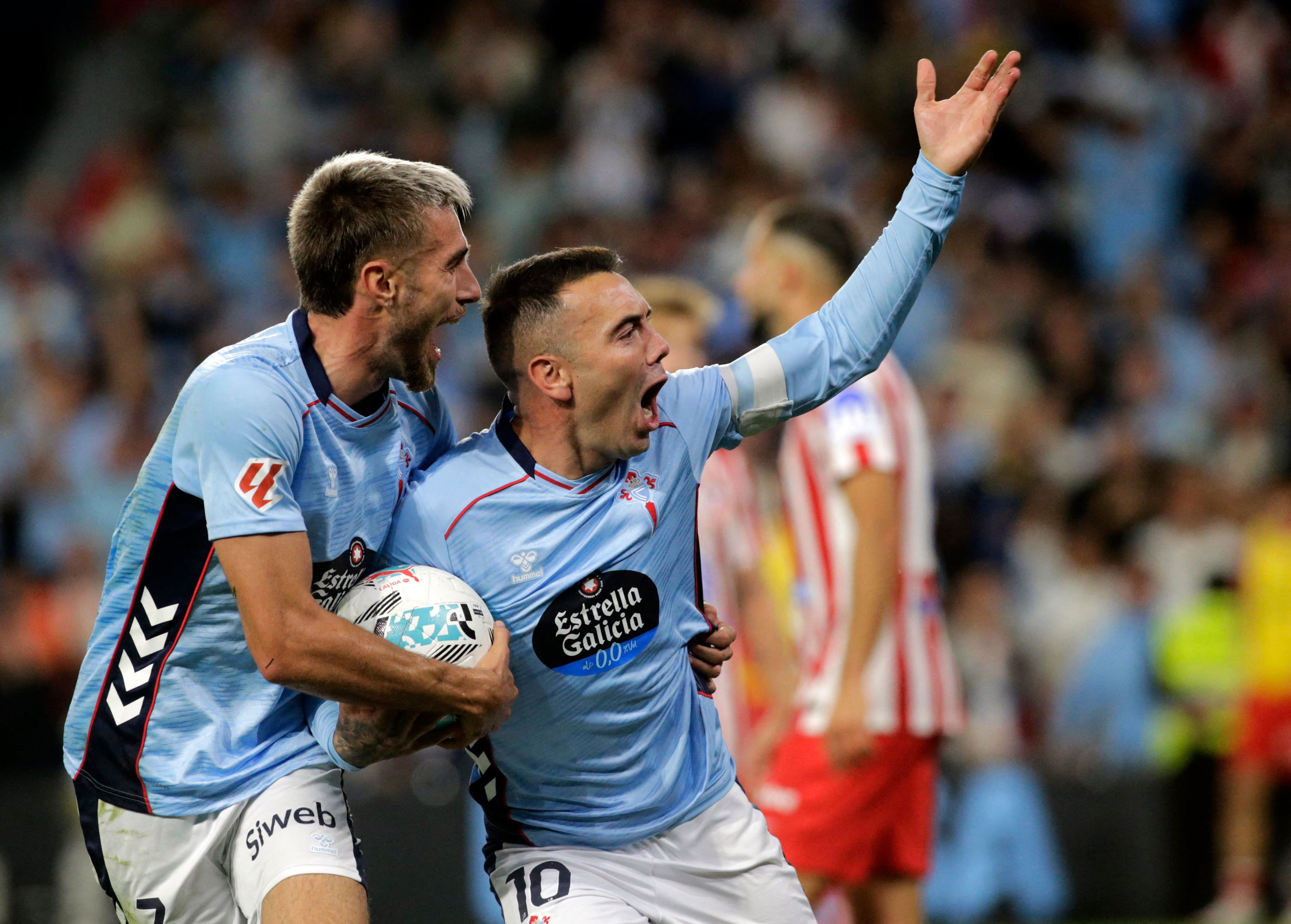 Un histórico Iago Aspas empata y enfría al Atlético