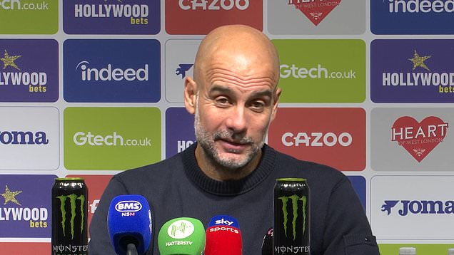 Pep: Haaland's 9-game scoring streak not matching treble-winning form