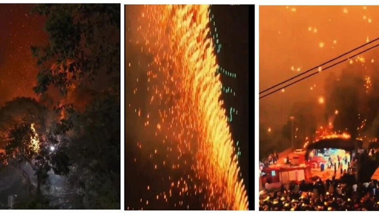 China's drone light show ends in chaos: Crowd runs for life after UAVs ...