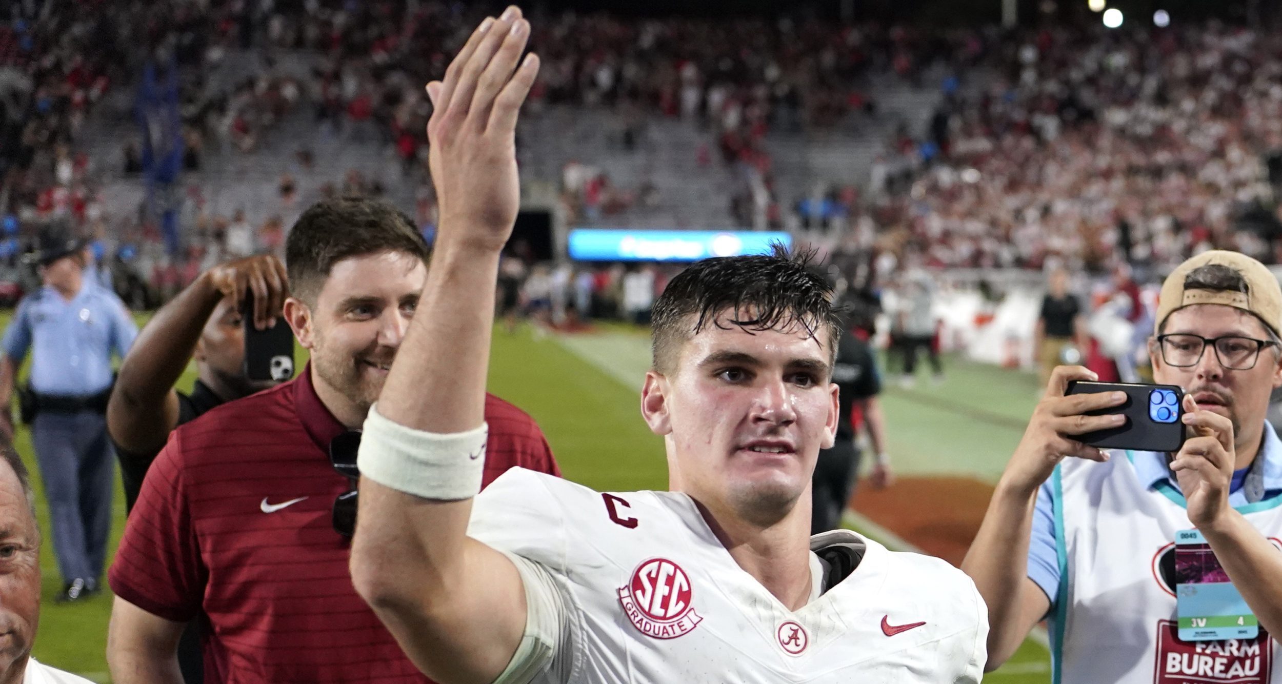 ESPN announcers poke fun of Alabama quarterback