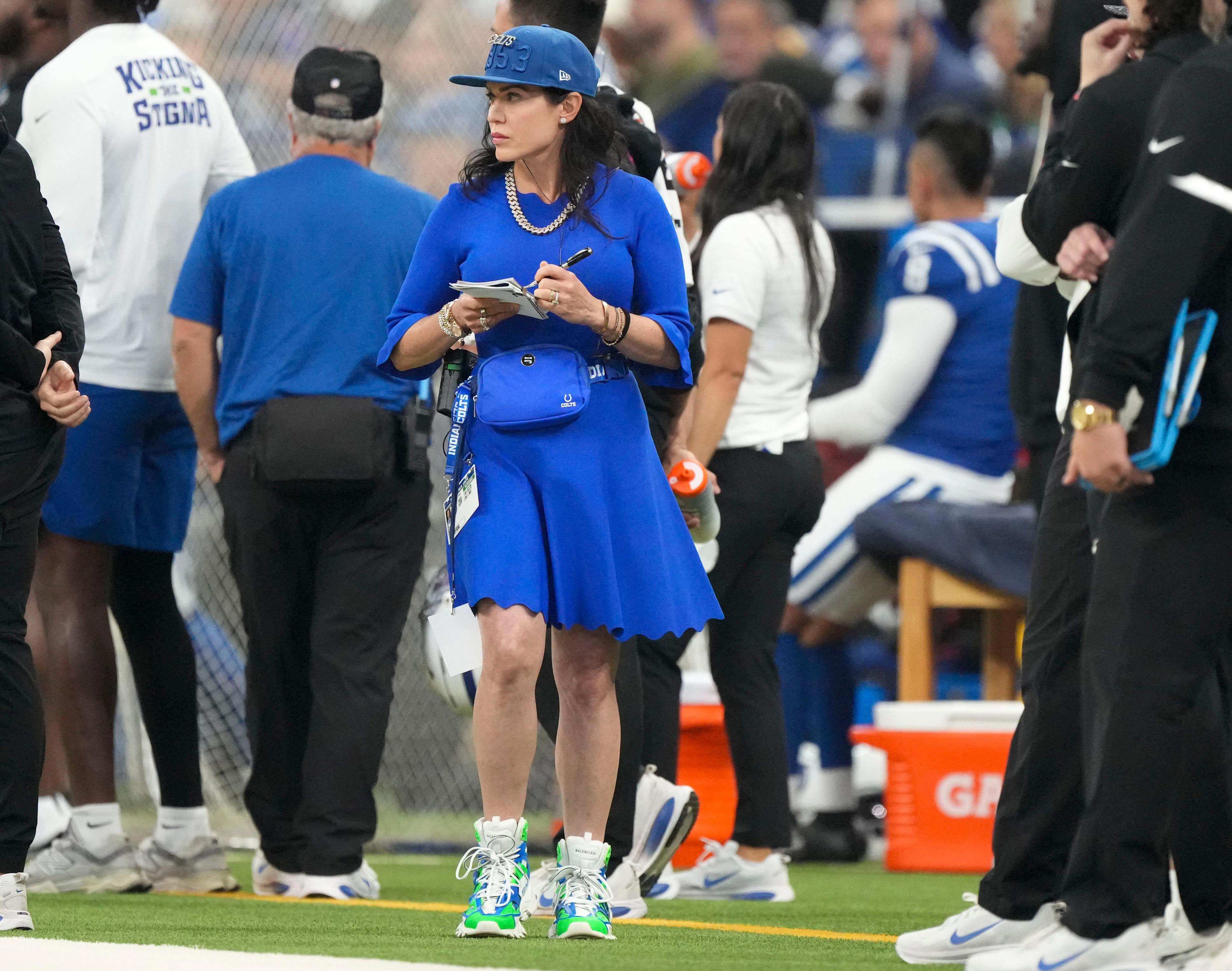 Good Morning Football's Jamie Erdahl dressed as Colts owner Carlie ...