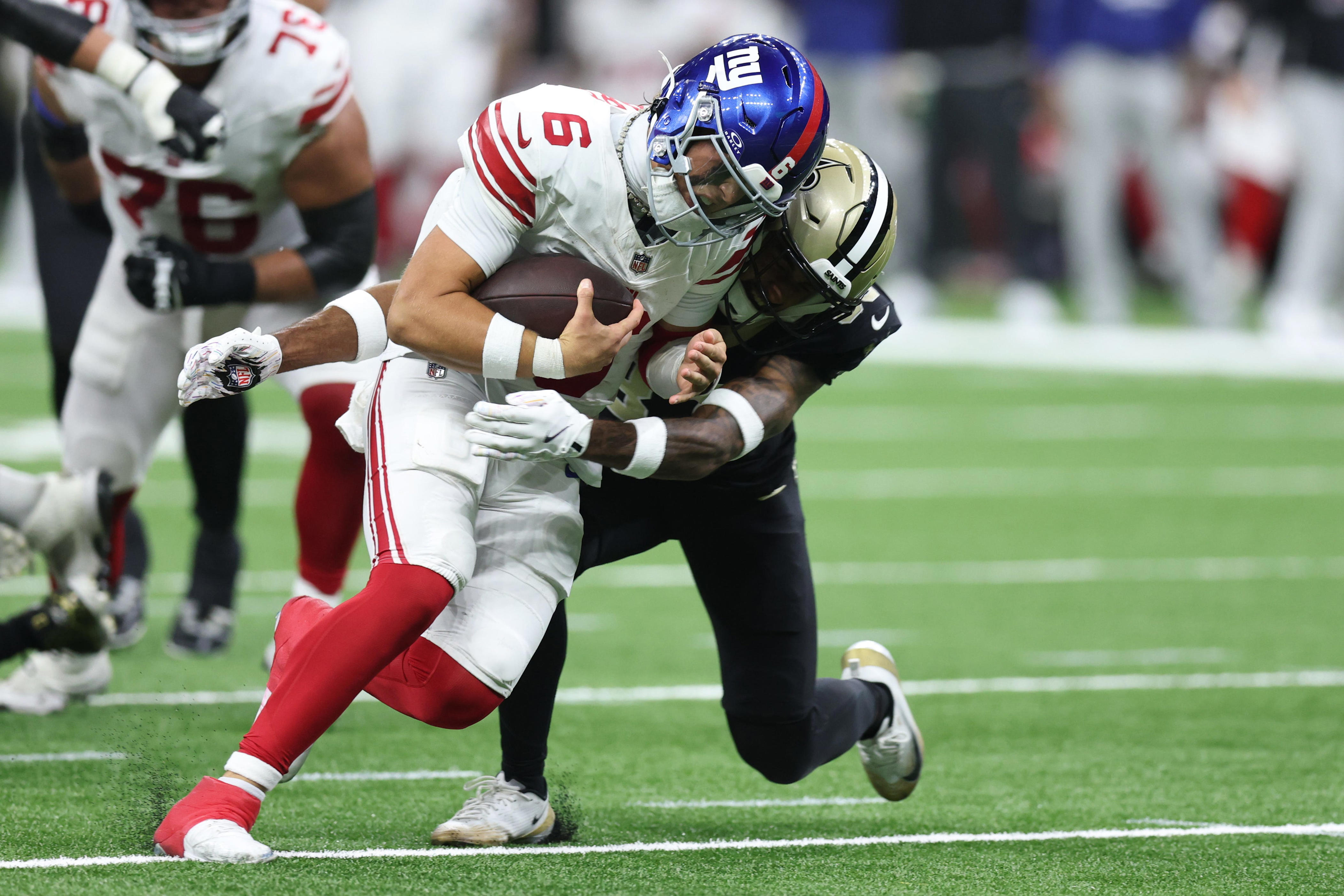 NY Giants vs Saints highlights as turnovers doom Jaxson Dart, Giants in ...