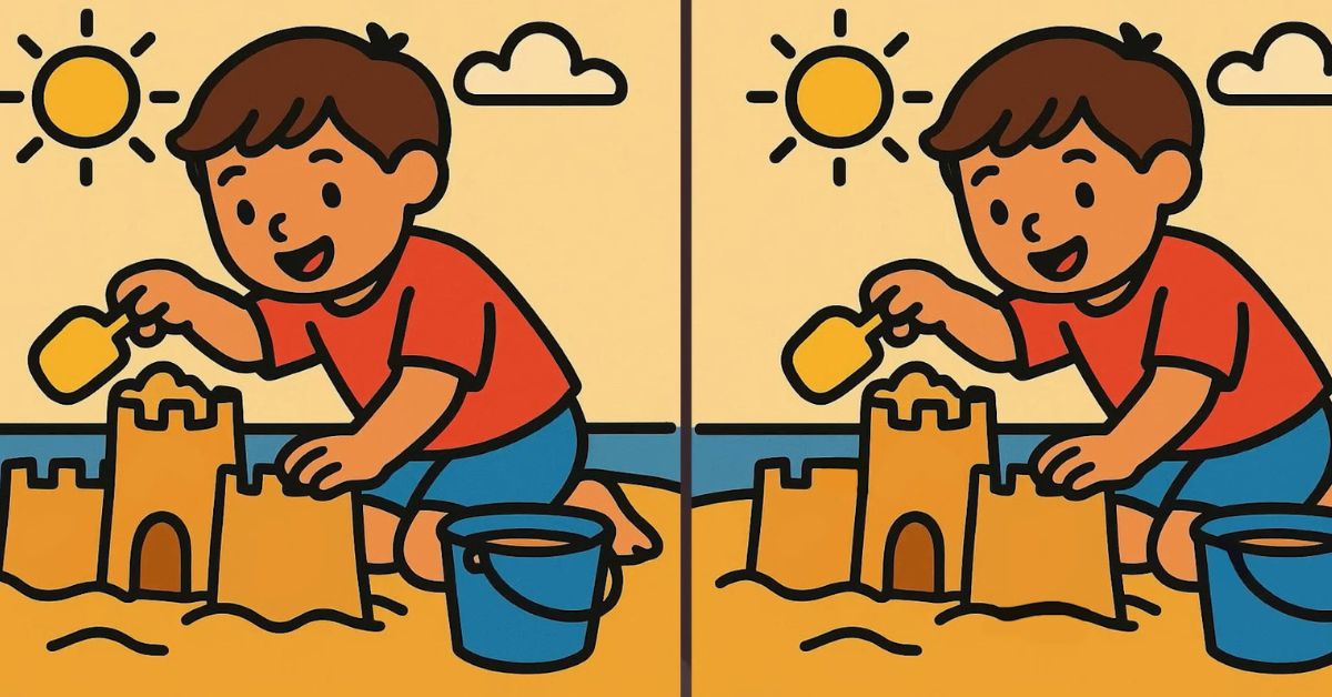 Spot the 3 Differences in Boy Making Sandcastles Beat the 31-Second ...