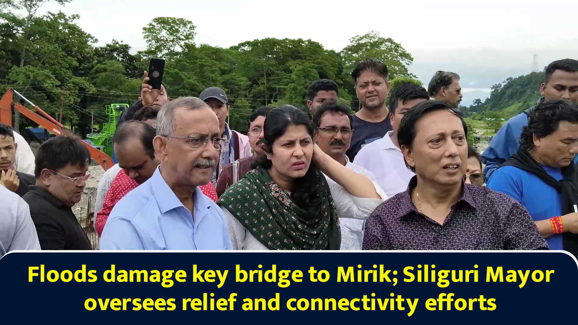 Floods damage key bridge to Mirik; Siliguri Mayor oversees relief and ...