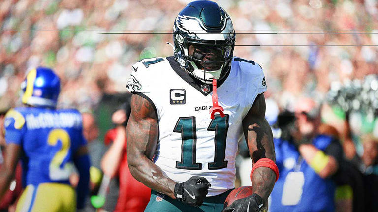 Eagles’ A.J. Brown already has more catches vs. Broncos than he did in ...
