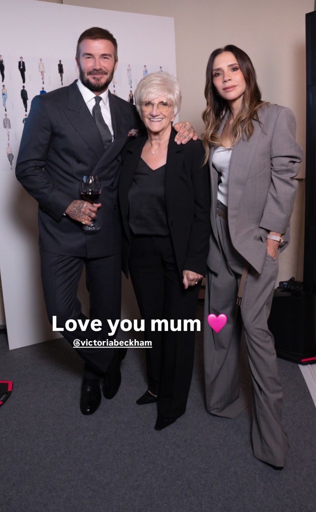 Victoria Beckham dresses David Beckham's mum, 76, head to toe in her ...
