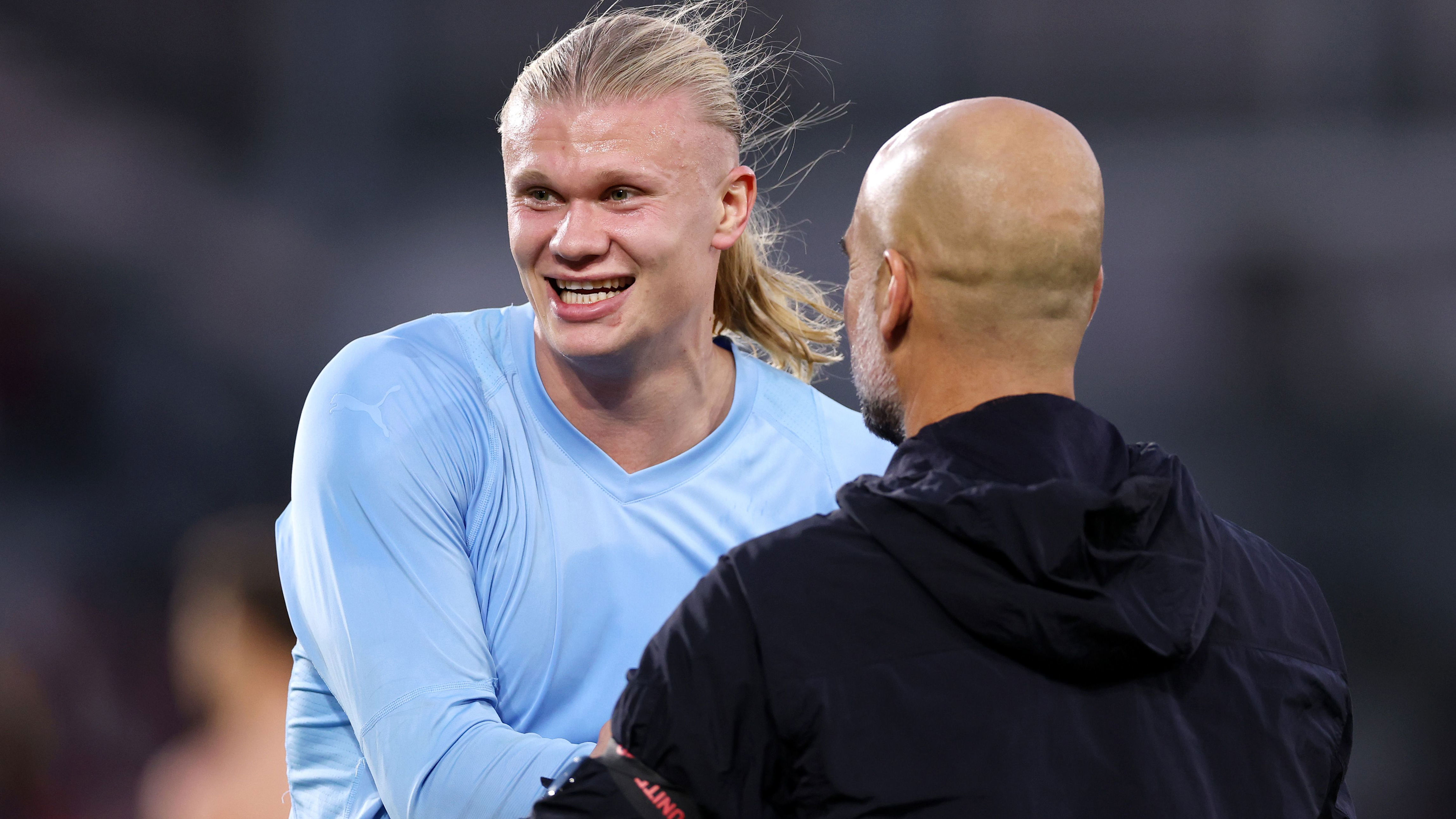Pep Guardiola reveals talks with Erling Haaland after '50 million'-goal ...