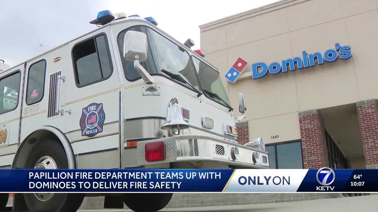 Papillion Fire Department teams up with Domino's to deliver fire safety