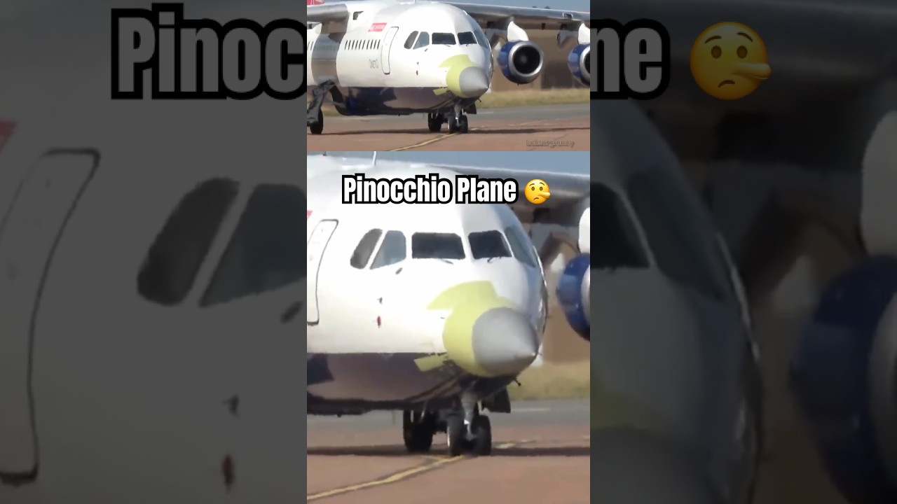 Strange Pinocchio BAe 146 Aircraft
