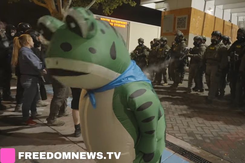 Newsom says Trump deploying National Guard to Portland to 'handle' inflatable frog