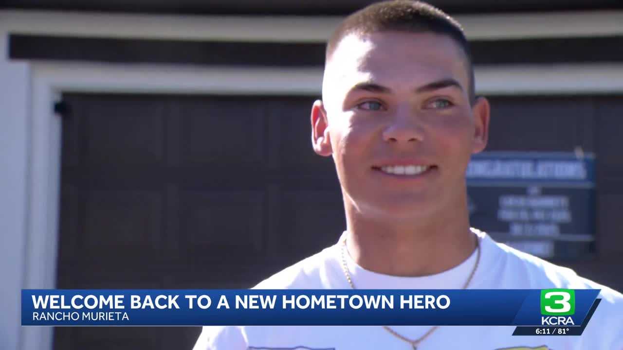 Rancho Murieta welcomes home new marine Lucas Barrett with surprise parade