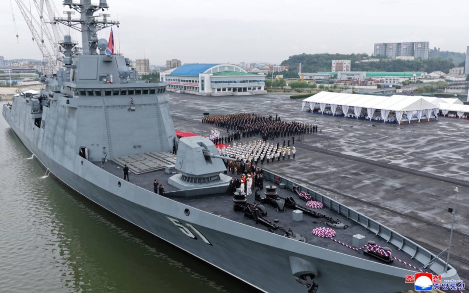N. Korea’s Kim visits destroyer built to ‘punish provocations’