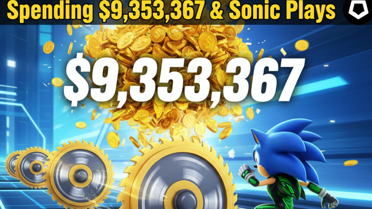 Spending $9,353,367 & Sonic Plays Track and Field Infinite in Roblox