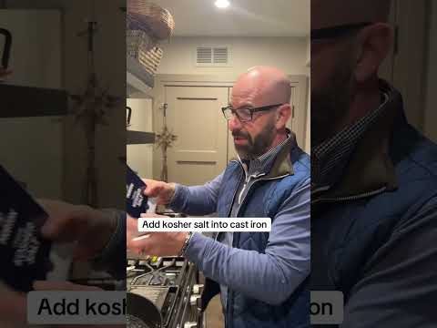 Dad, how do you clean a cast iron pan?🍳