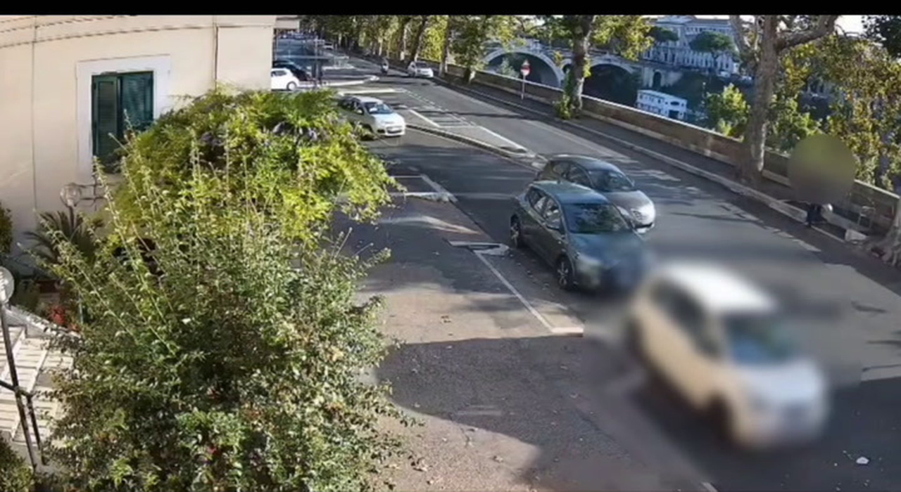 Scende dall'auto e lancia i sacchetti dei rifiuti nel Tevere ...