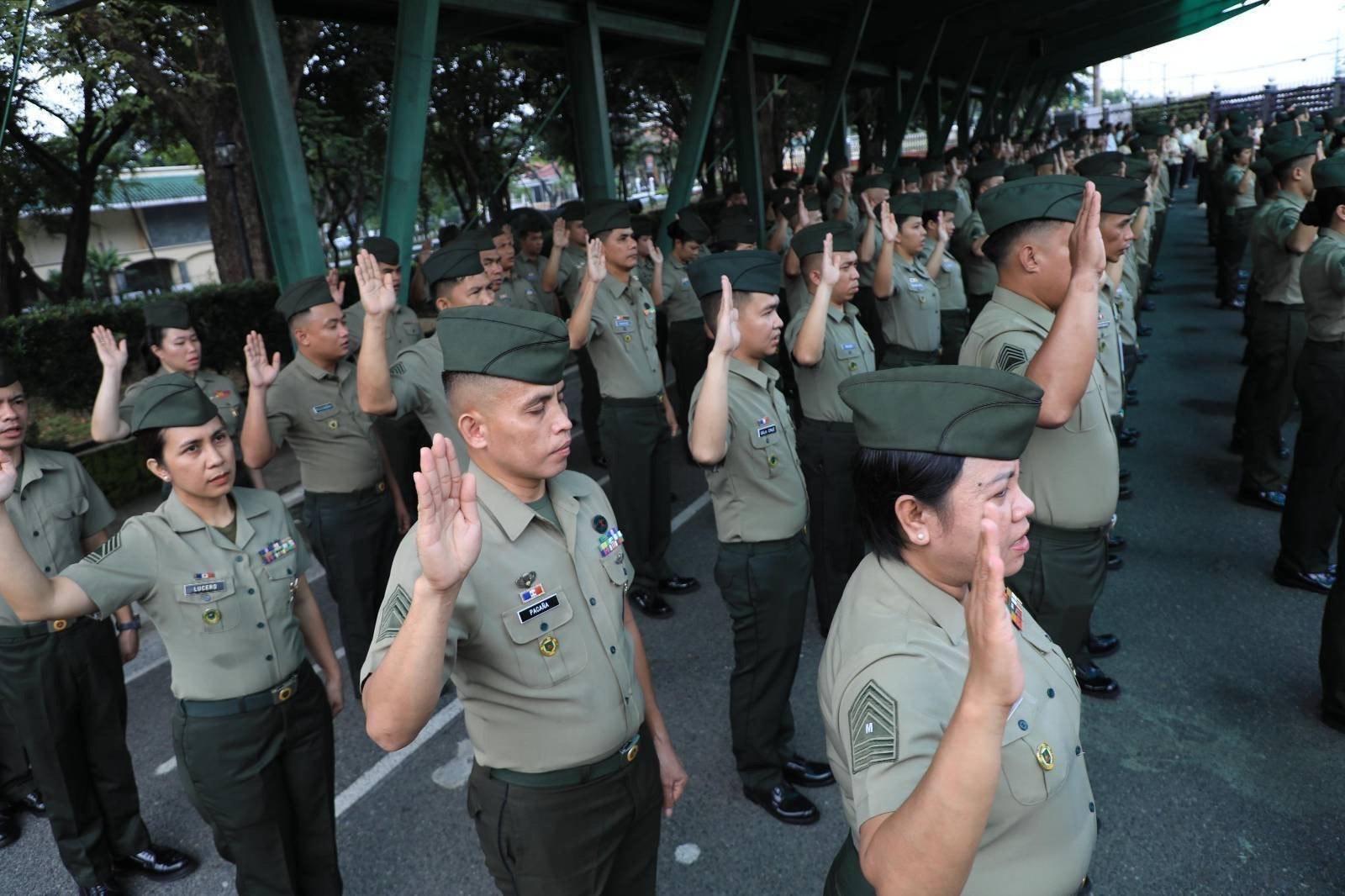 AFP personnel pledge allegiance to military’s Code of Conduct