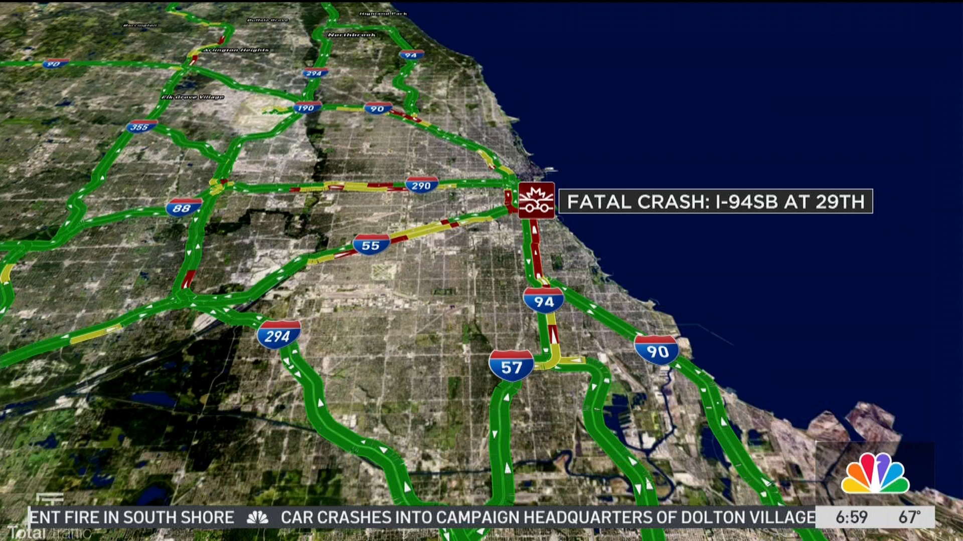 Driver killed after ‘large object' goes through windshield on Dan Ryan ...