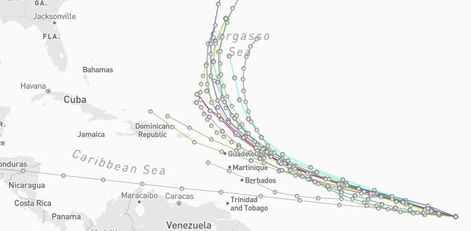 See latest spaghetti models, path for Invest 95L. Is it coming toward ...