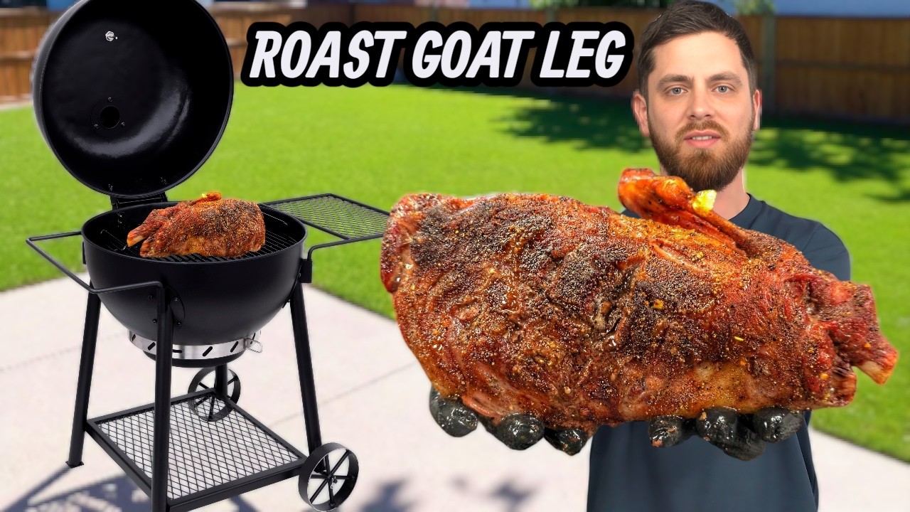 How To Roast A Goat Leg On A Charcoal BBQ