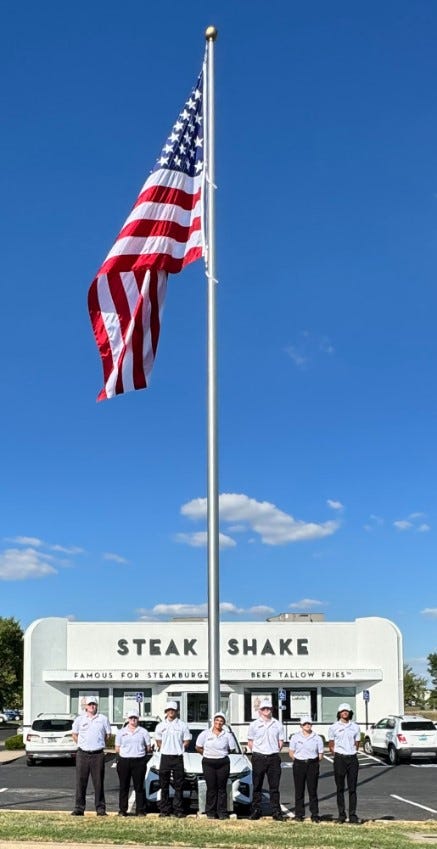 Steak n’ Shake to raise massive American flags at restaurants nationwide
