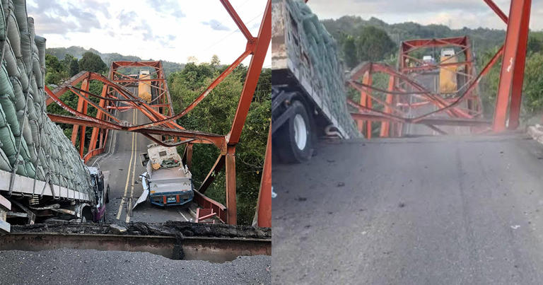 Bridge in Alcala, Cagayan falls along with ten-wheeler trucks