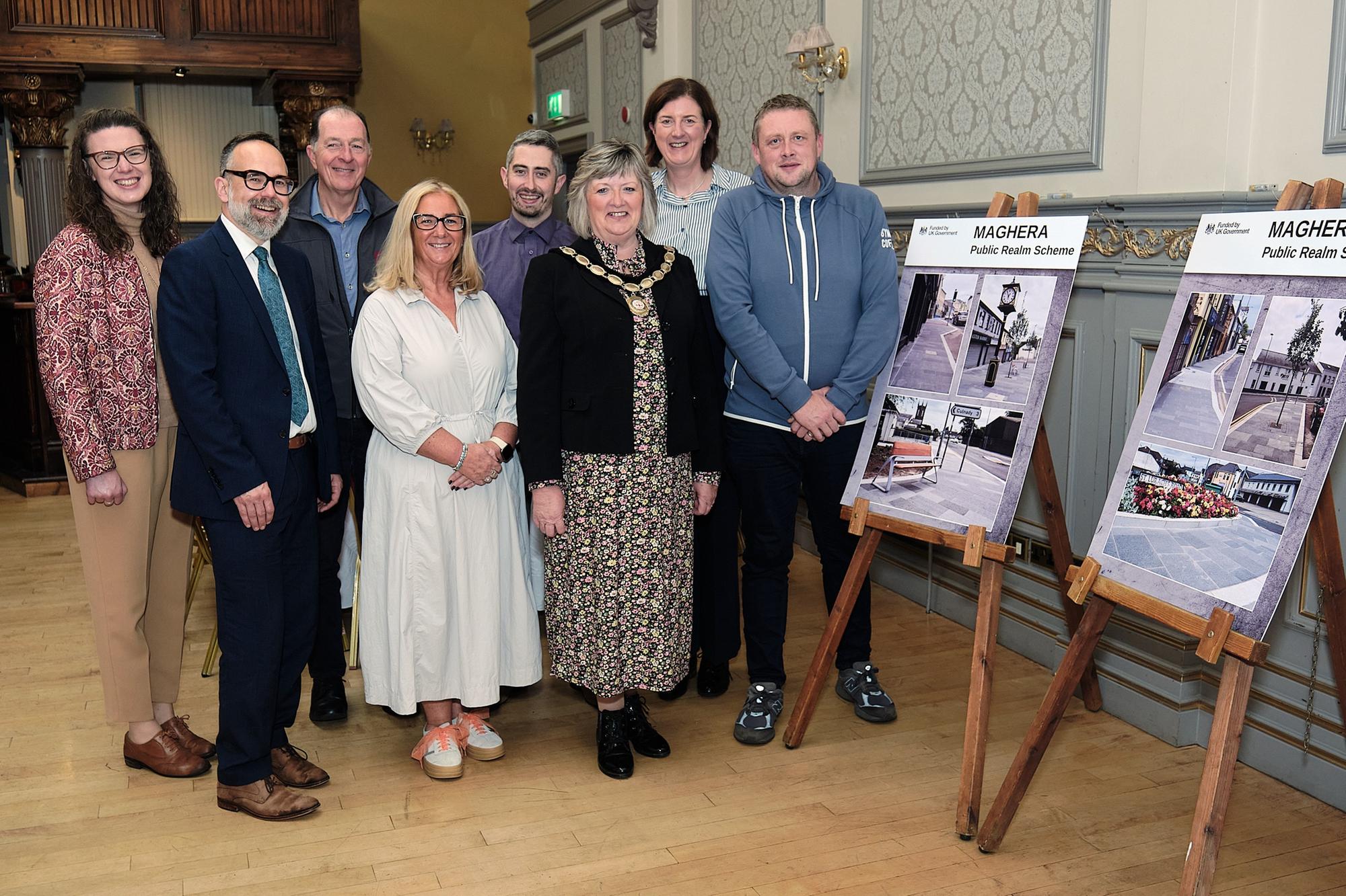 Pictures from launch of Maghera's £4m public realm scheme that has ...