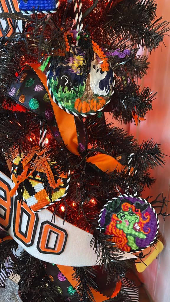 Halloween Needlepoint Tree