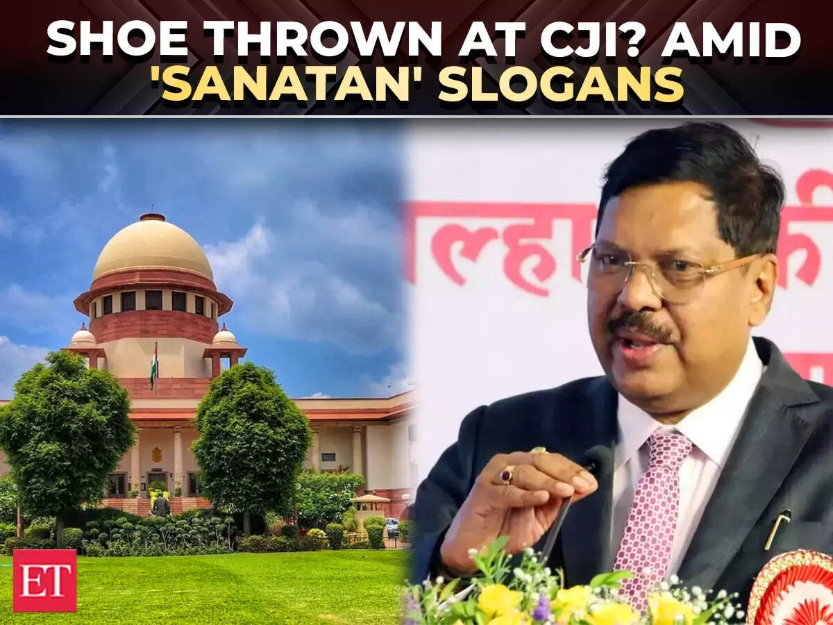 SC incident: Advocate tries to throw a shoe at CJI Gavai, shouts ...
