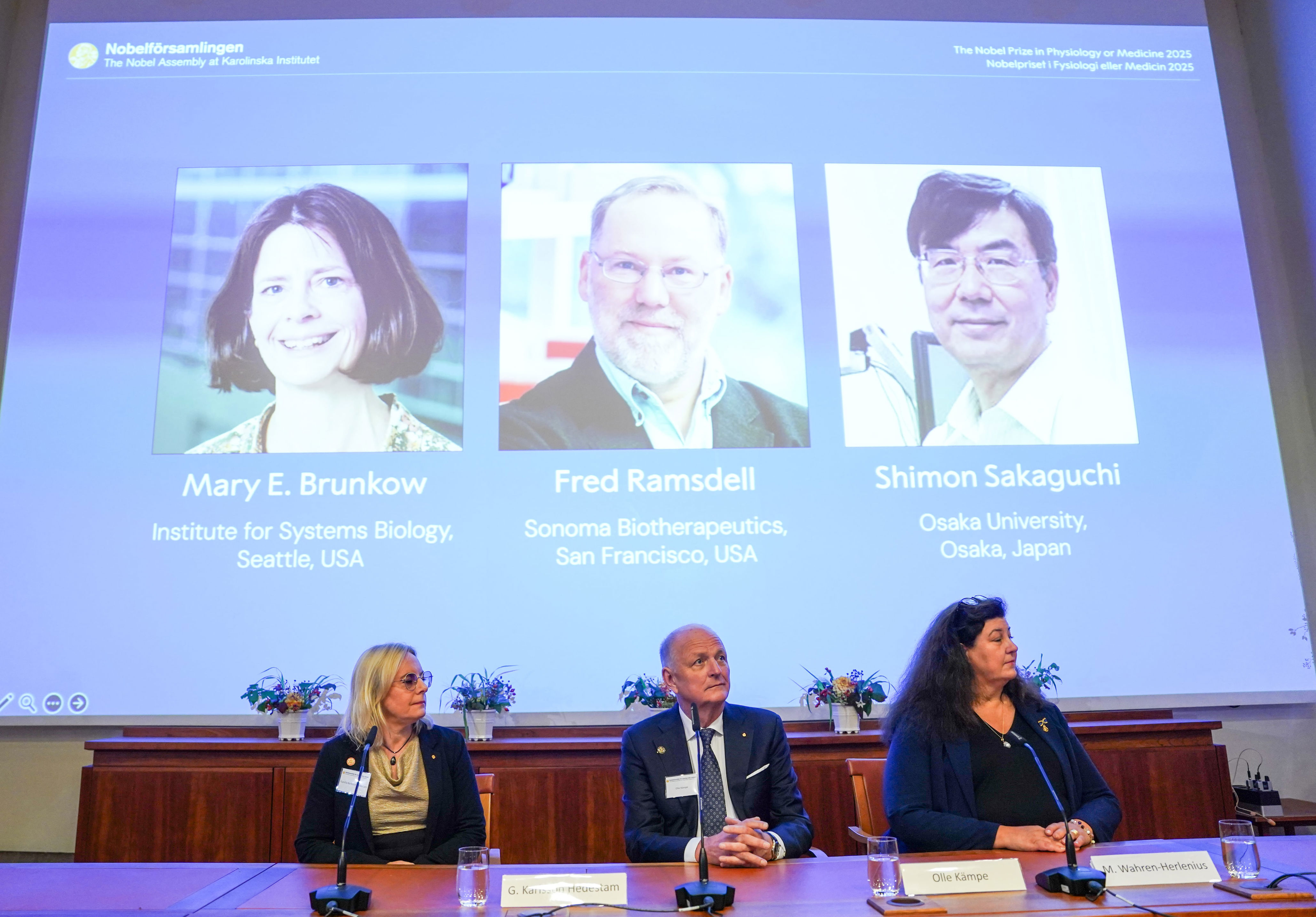Nobel de Medicina para los estadounidenses Mary E. Brunkow, Fred Ramsdell y al japonés Shimon ...