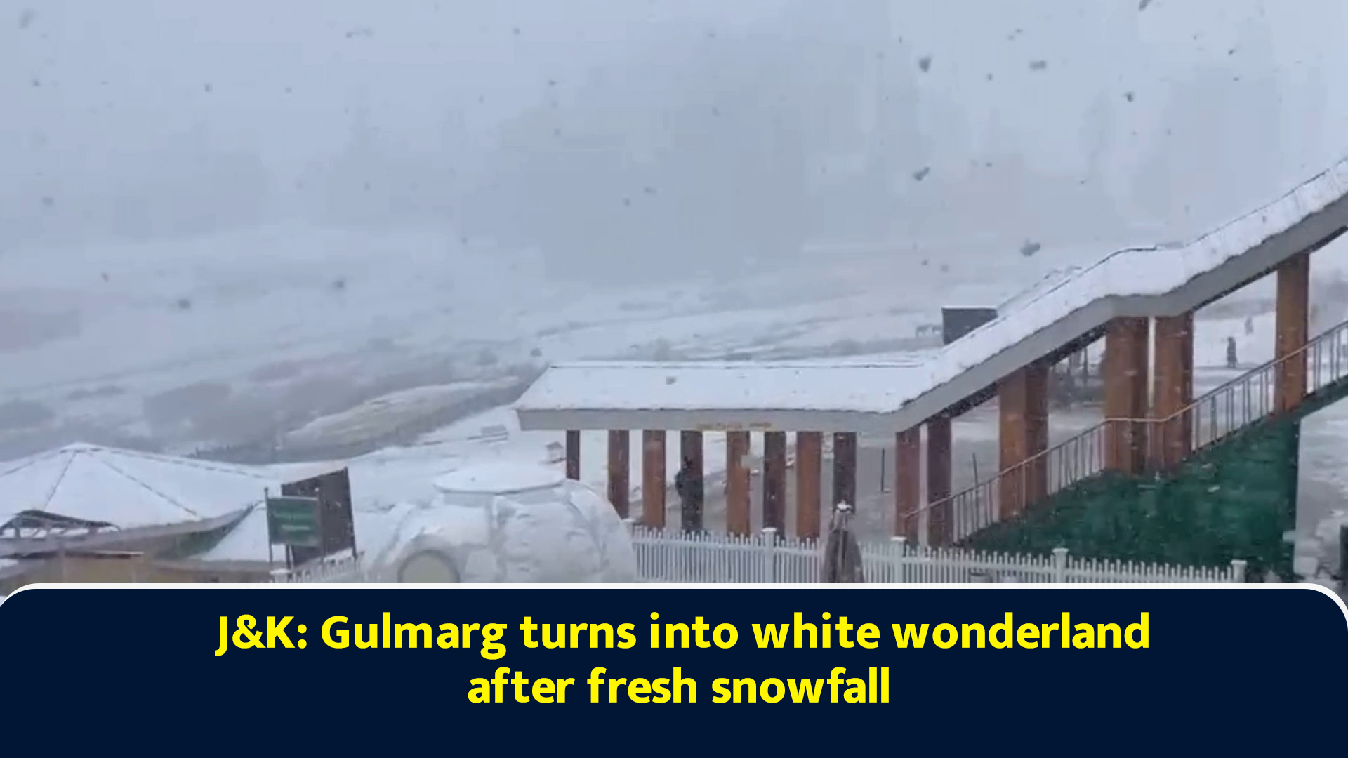 J&K: Gulmarg turns into white wonderland after fresh snowfall