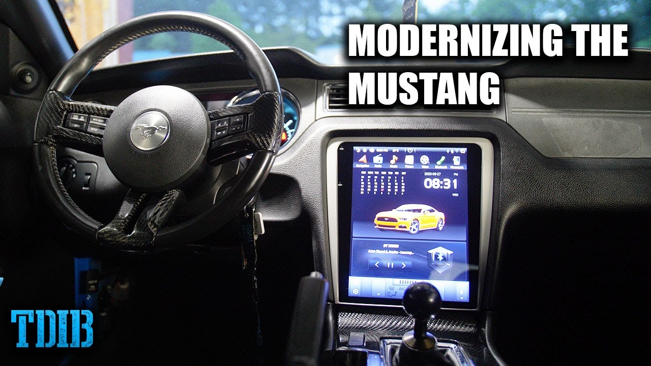 Installing Tesla screen in Mustang GT modernizes classic American muscle