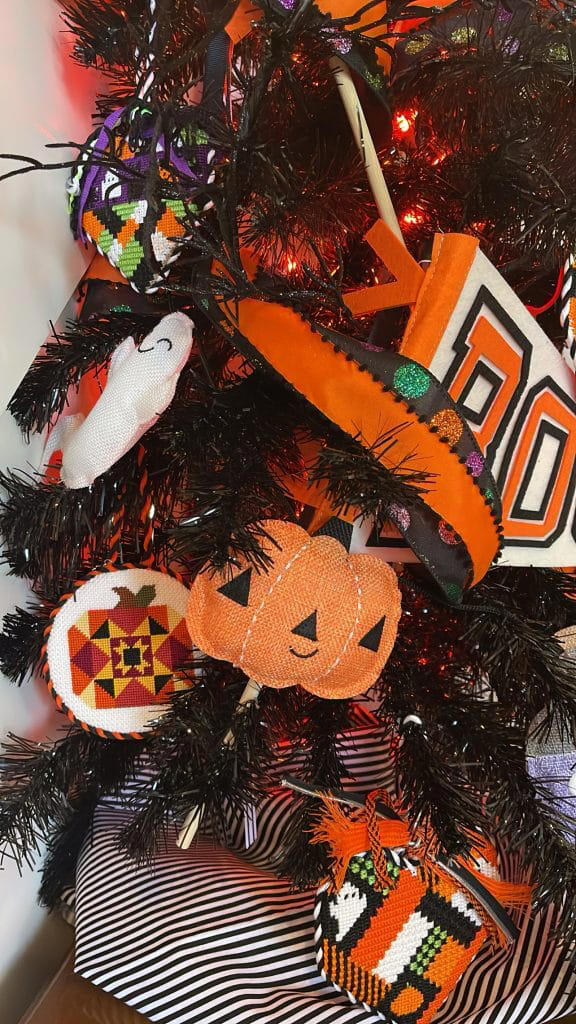 Halloween Needlepoint Tree
