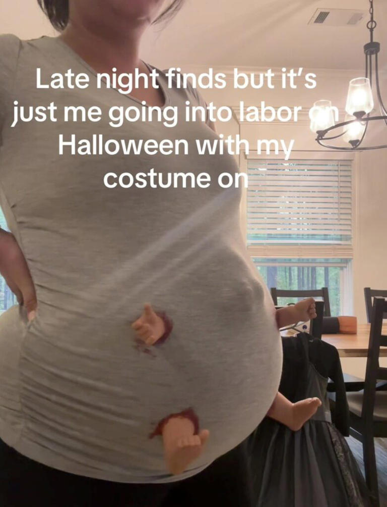Mom goes into labor wearing hilarious DIY Halloween costume
