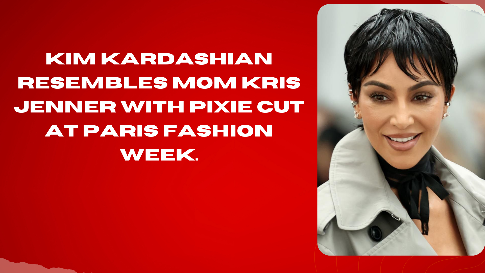 Kim Kardashian Resembles Mom Kris Jenner With Pixie Cut At Paris ...