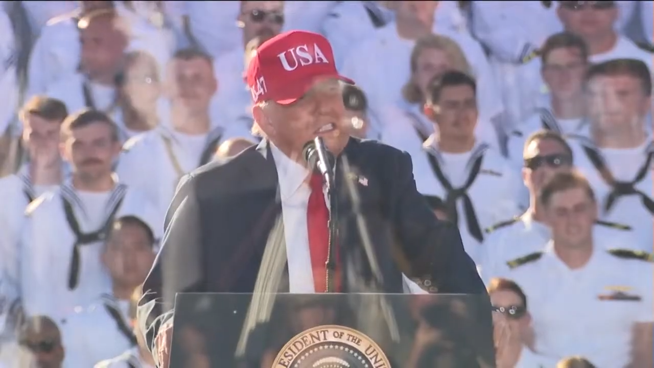 'We Stopped Fighting To Win': Draft Dodger Trump Rants To Navy Sailors ...