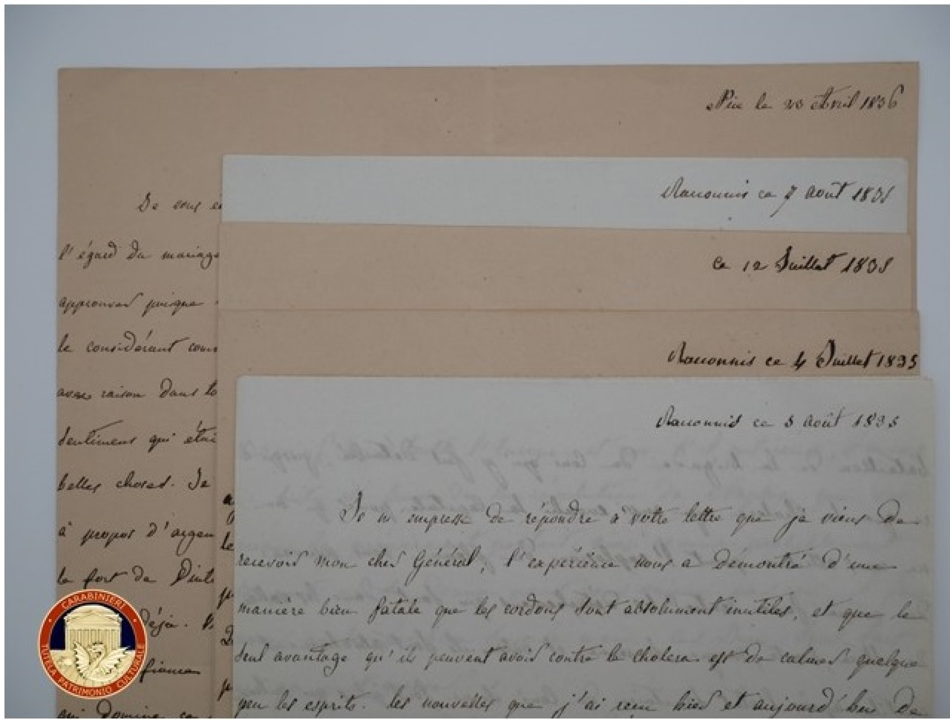 Le lettere di Carlo Alberto recuperate dai carabinieri