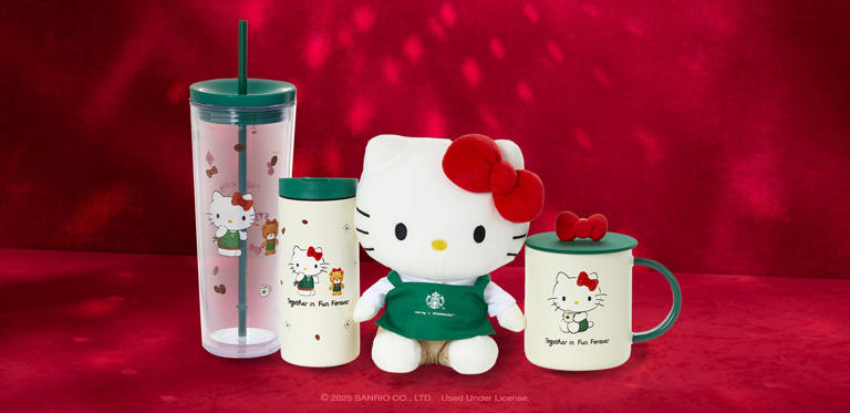 Starbucks Hello Kitty collab includes plush, mug, more. How to get the ...