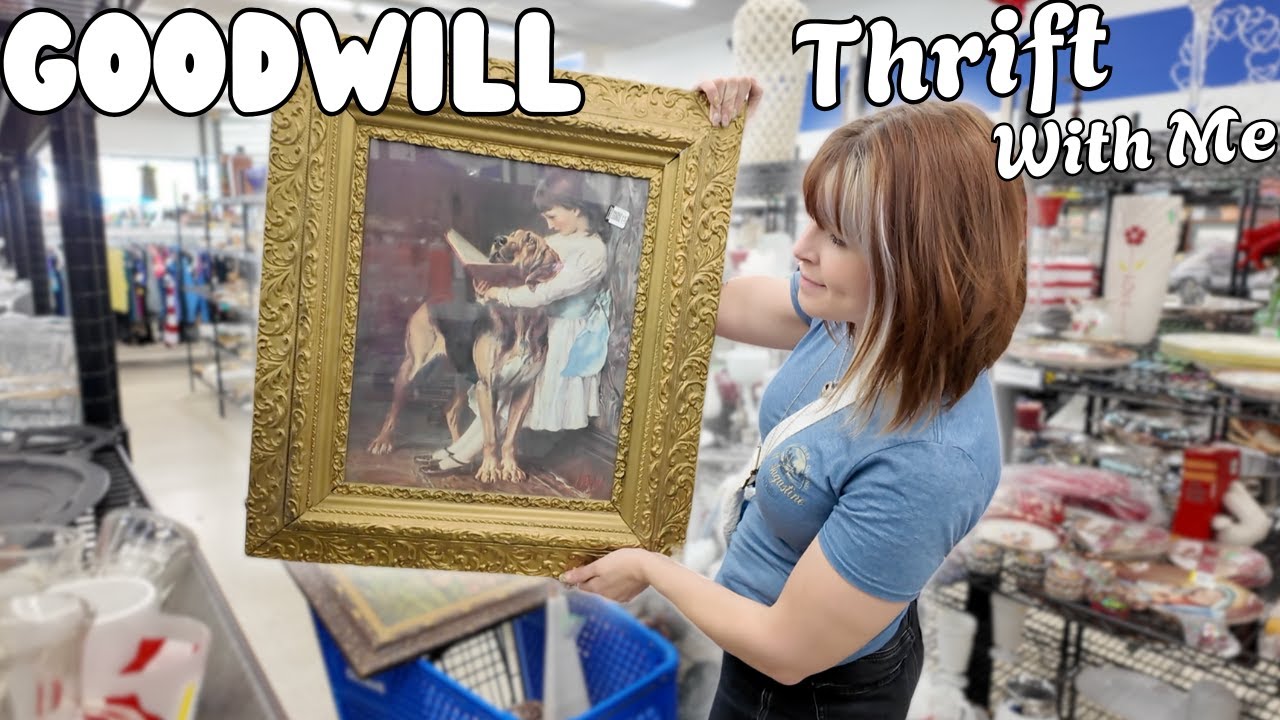 Sweet artwork score at Goodwill thrift store adventure