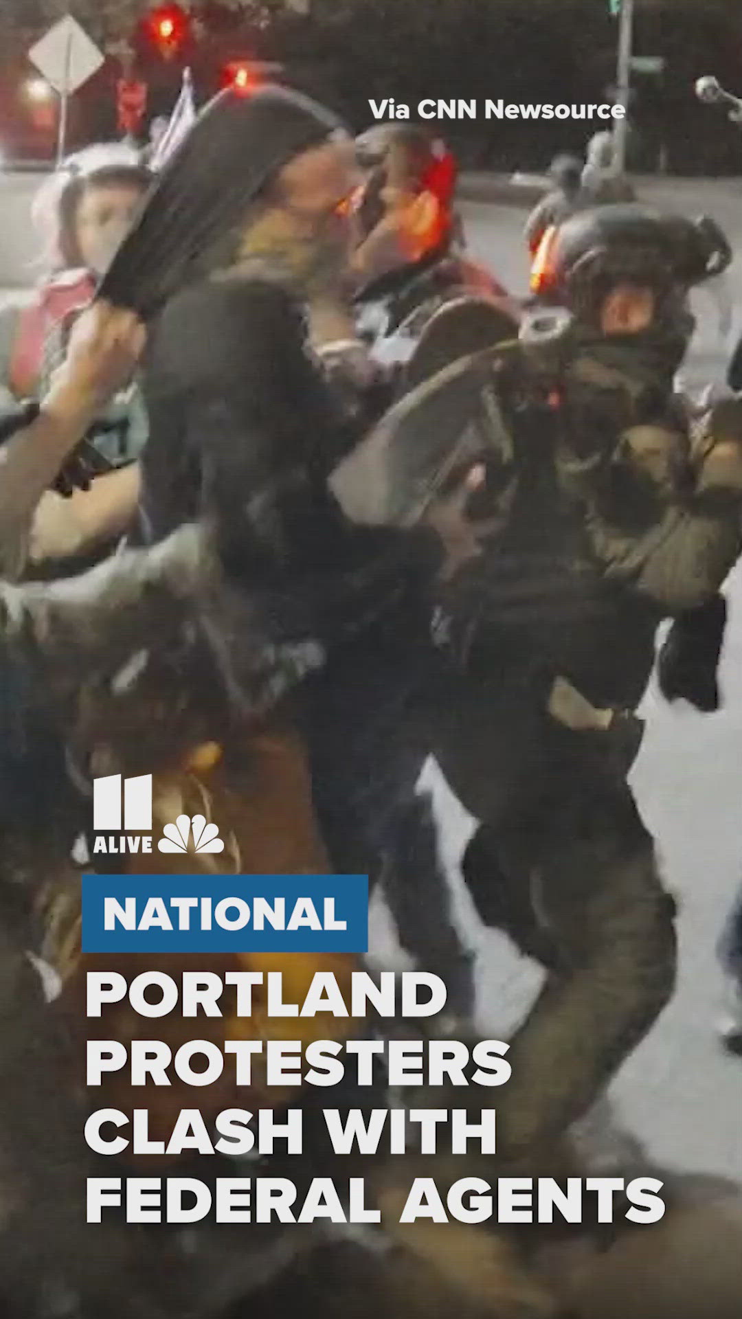 Portland protesters clash with federal forces