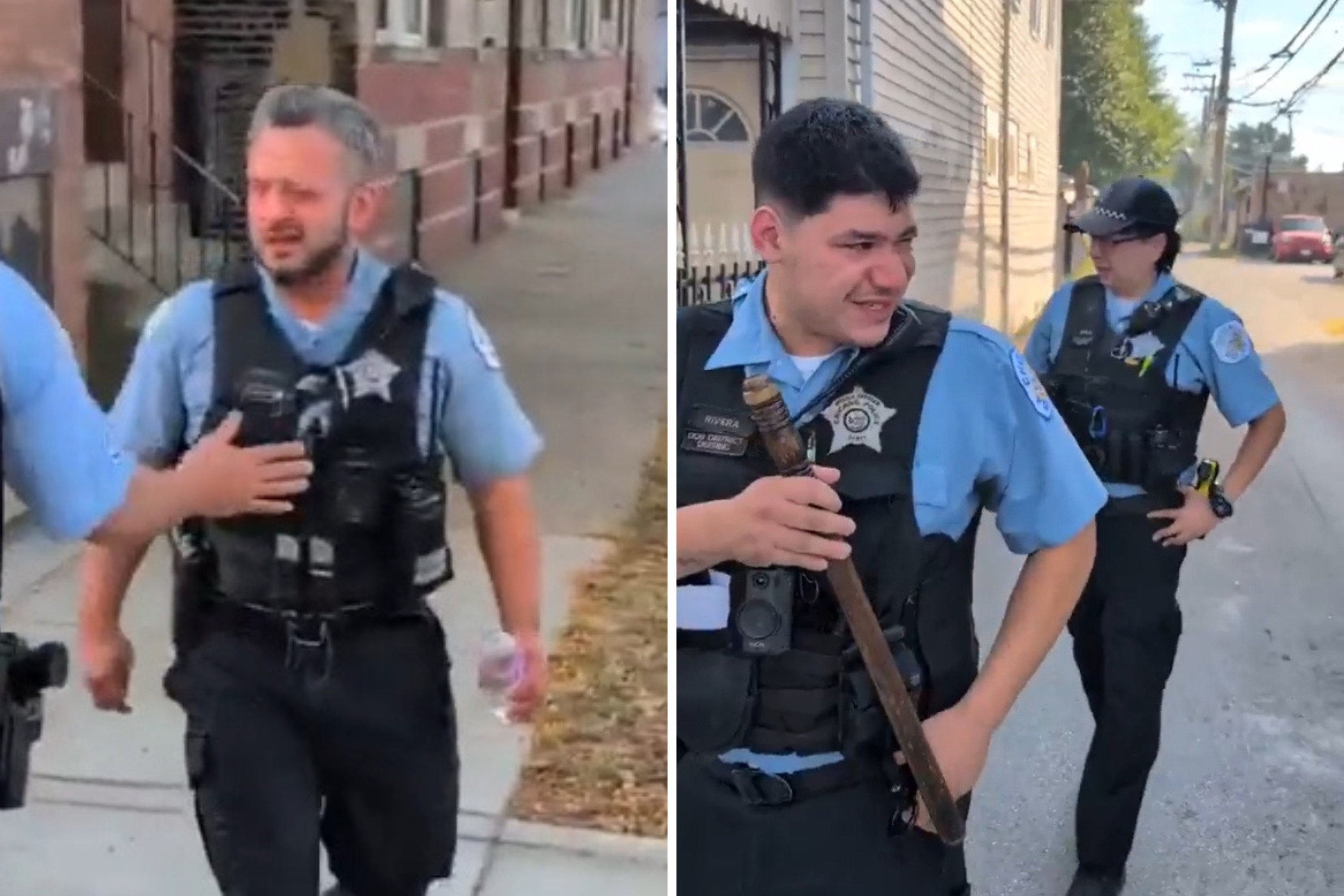 ICE accidentally tear gases Chicago police during clash with protesters