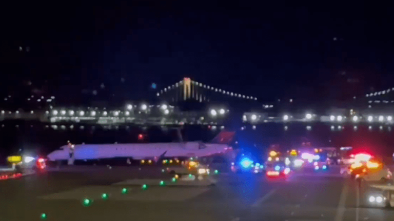 Two planes collide at New York Airport with wing ripped off aircraft