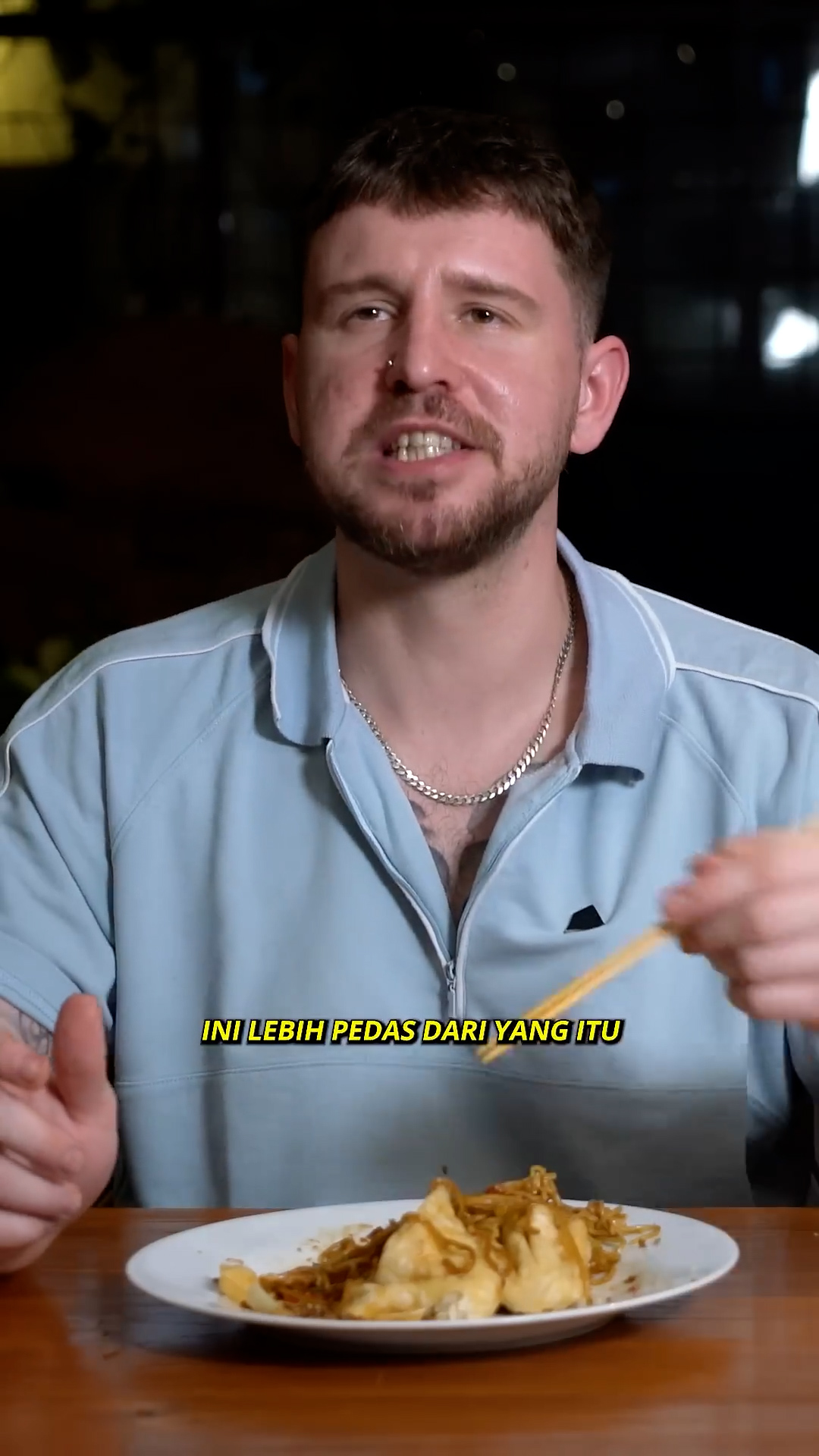 Trying Mie Gacoan from Indonesia