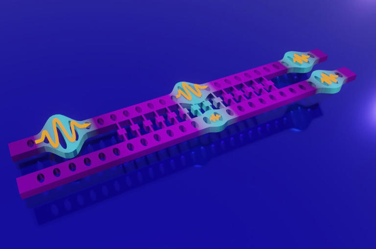 Chip-based phonon splitter brings hybrid quantum networks closer to reality