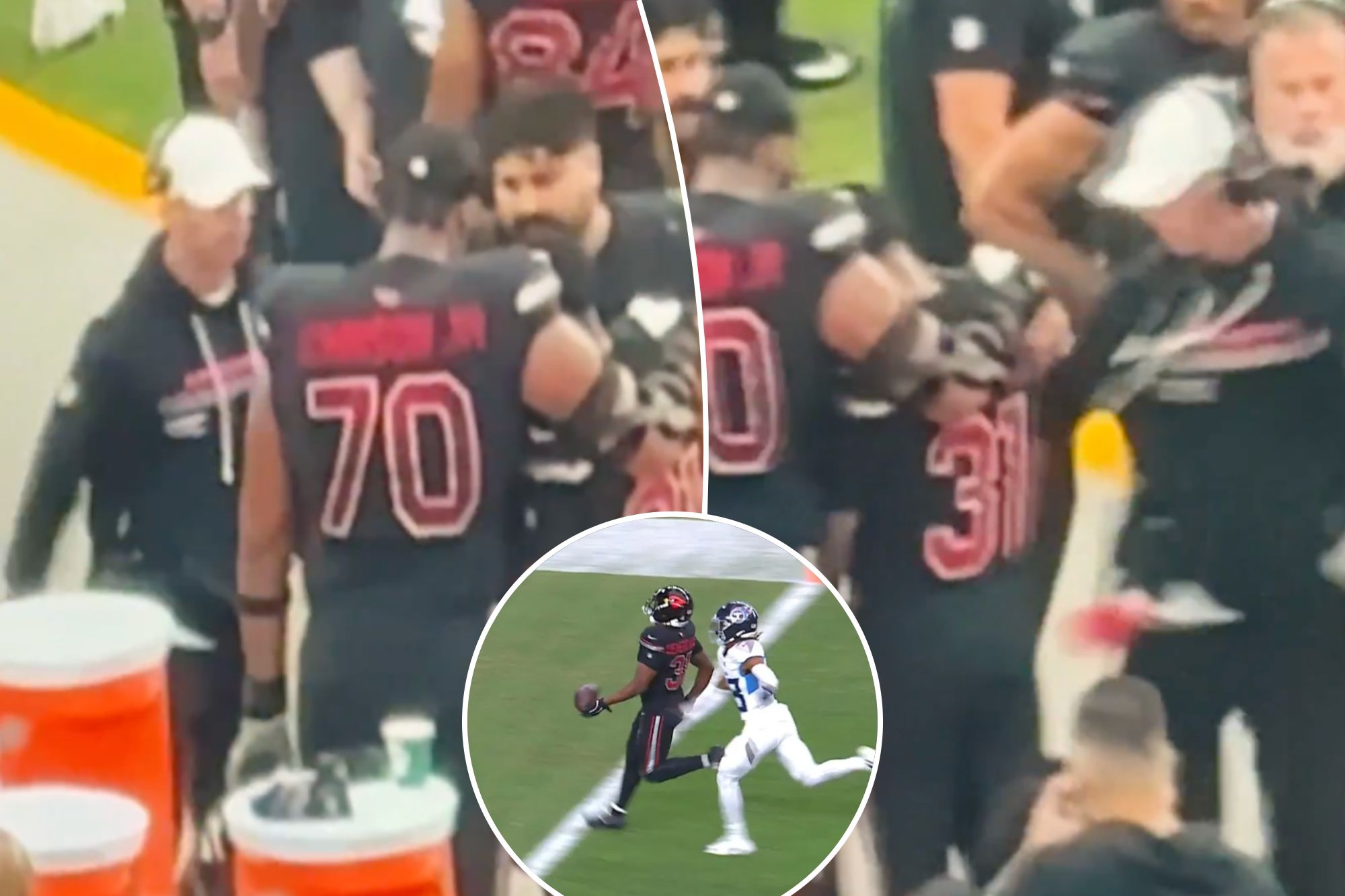 New sideline video shows Cardinals coach eviscerating Emari Demercado ...