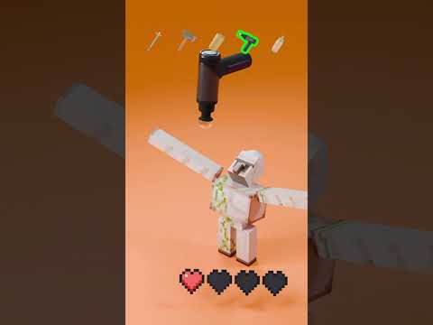Minecraft iron golem vs real life items 😭🍼 Satisfying Minecraft 3D ...