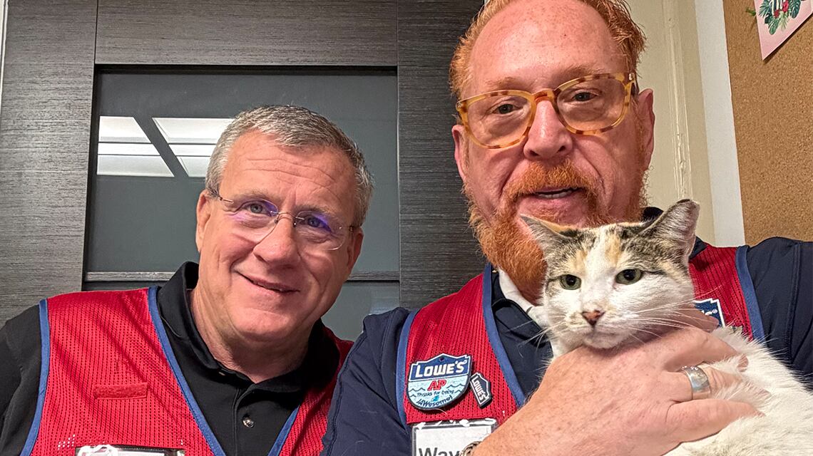 A meow-racle: Francine, the Lowe’s cat, has been found