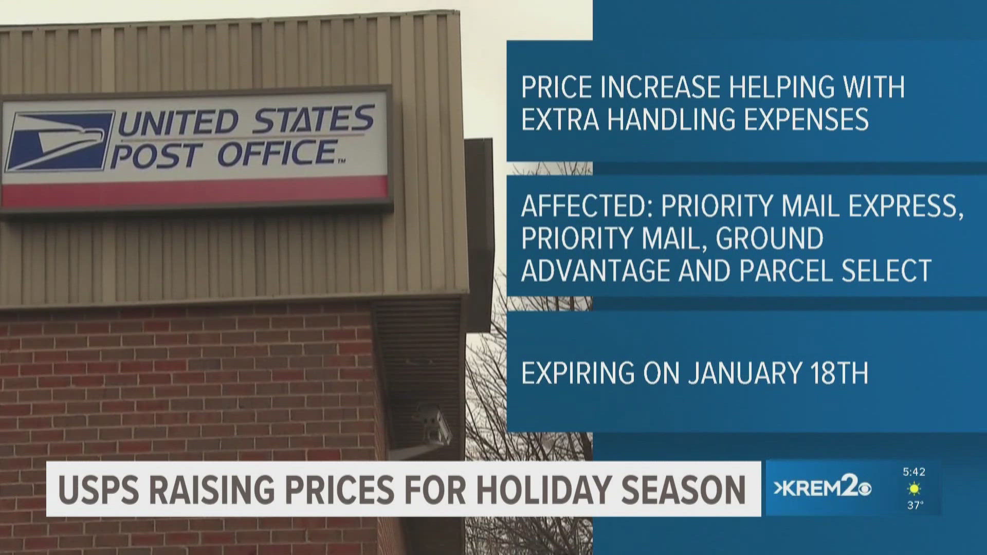USPS to temporarily increase prices for 2025 holiday season. Here's ...