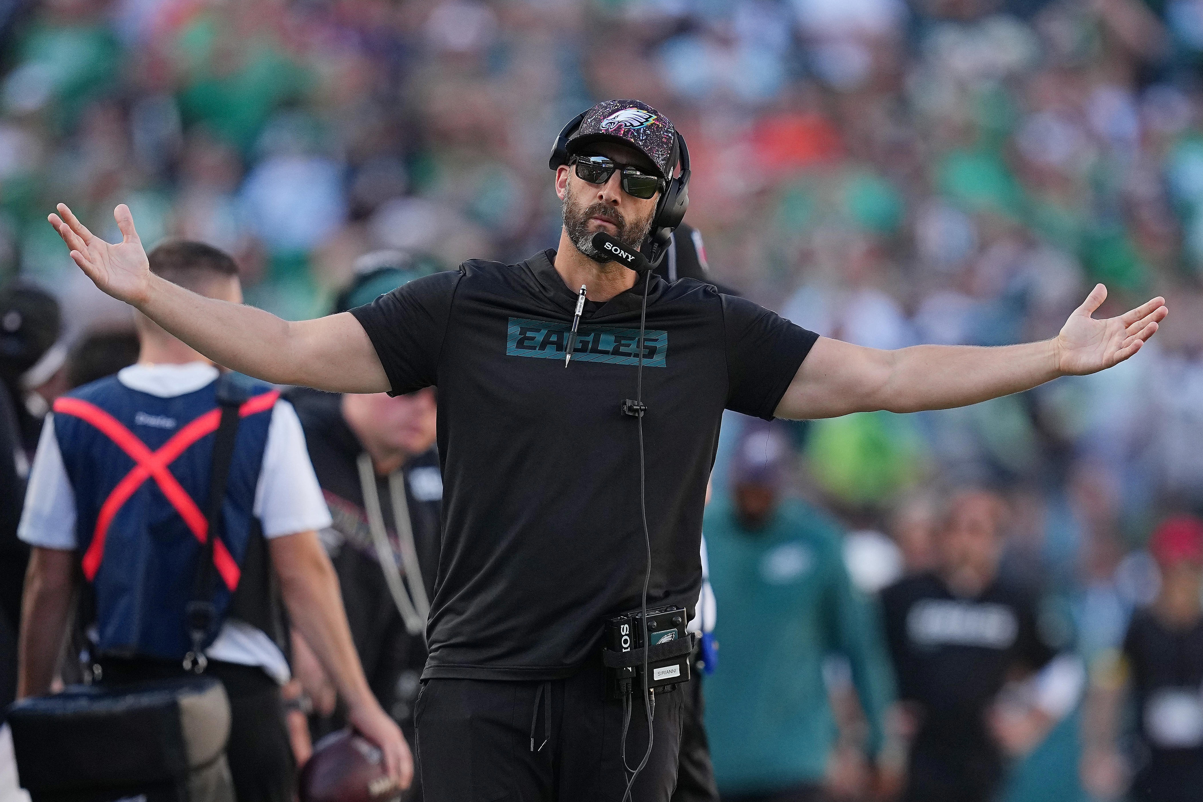 Eagles coach Nick Sirianni had unexpected quote on DPI no-call after ...