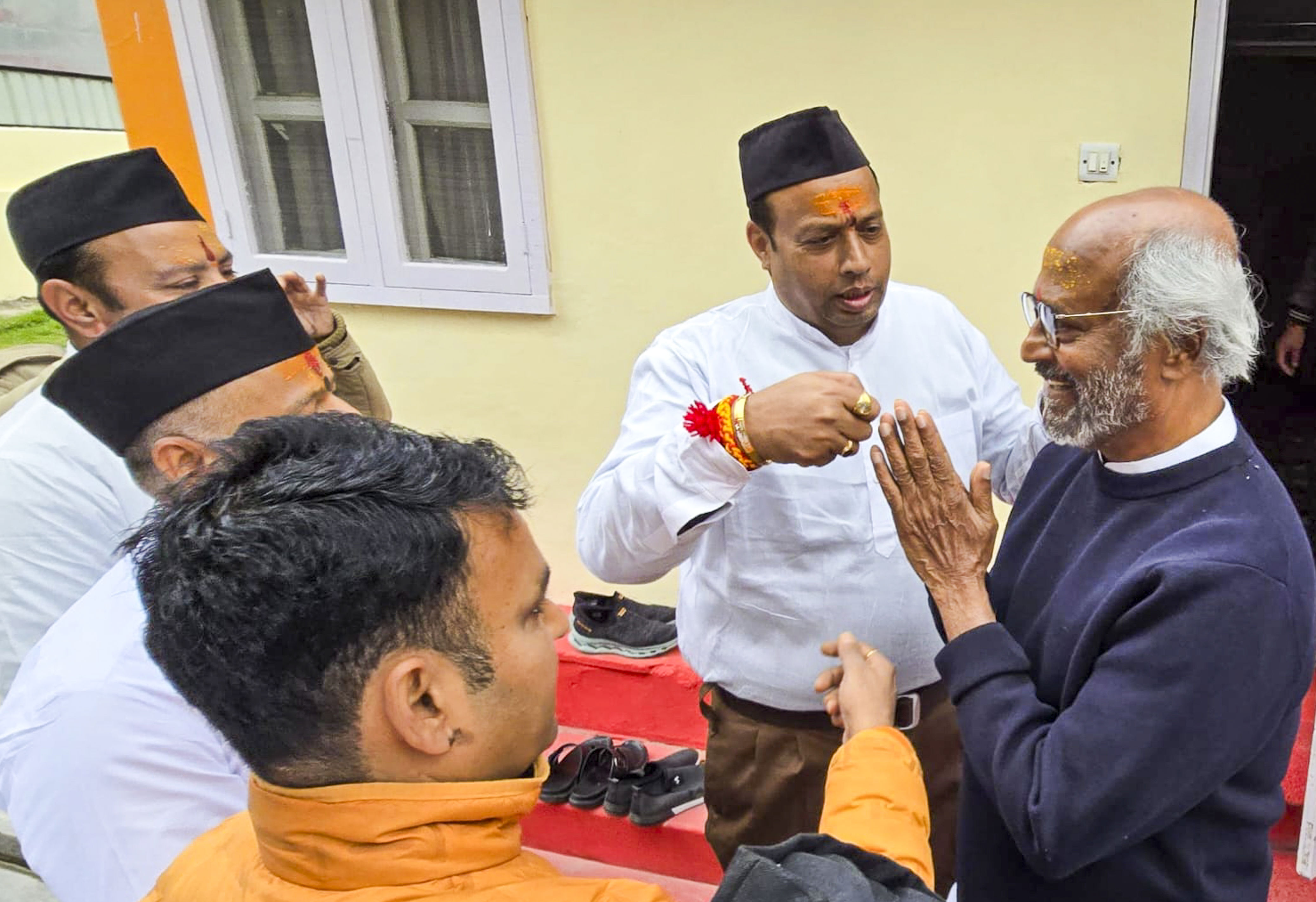 Actor Rajinikanth visits Badrinath Dham
